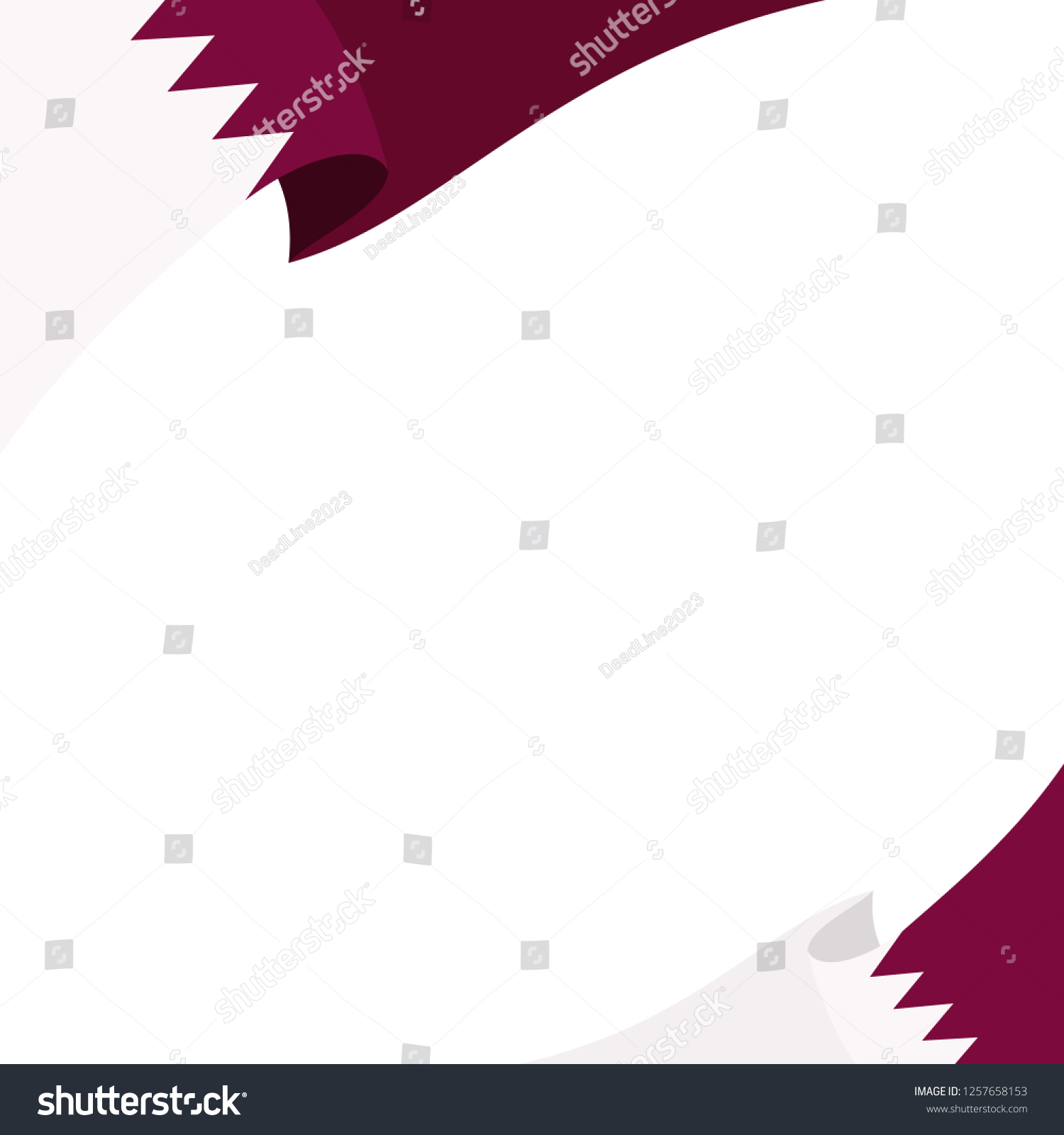 Qatar Flag Frame Template Square Vector Stock Vector (Royalty Free ...