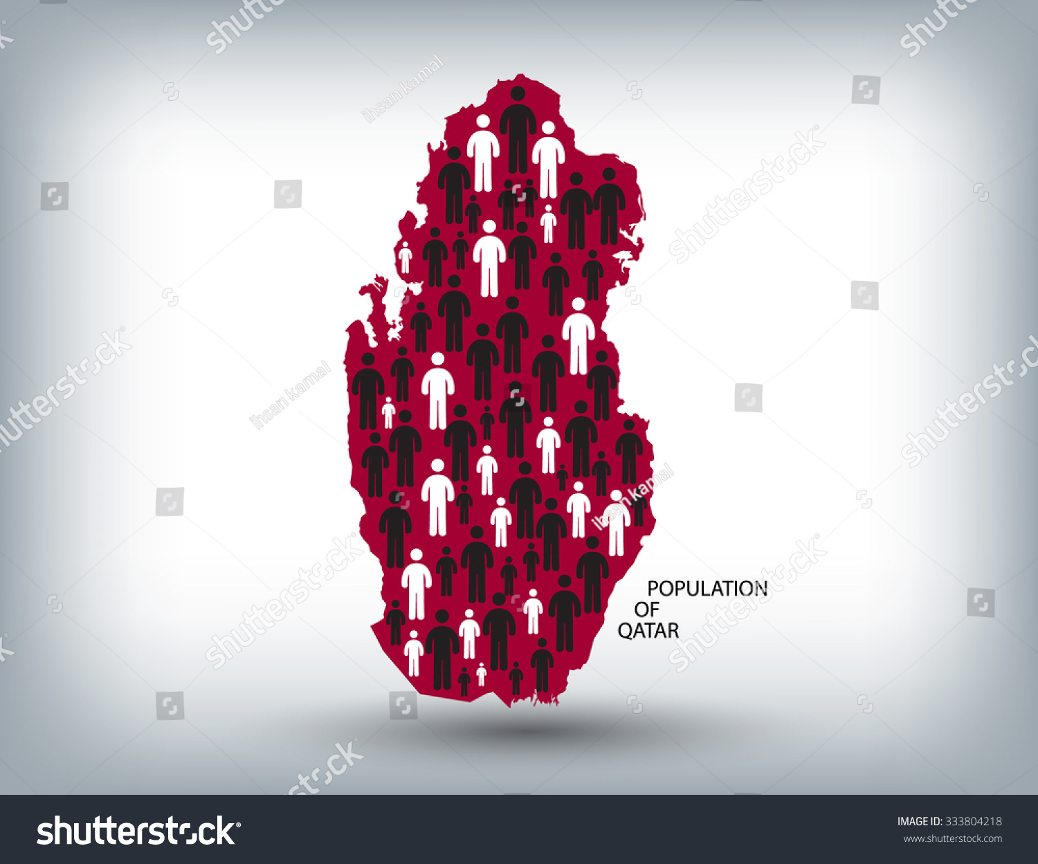 Qatar Map Population 스톡 벡터(로열티 프리) 333804218 | Shutterstock