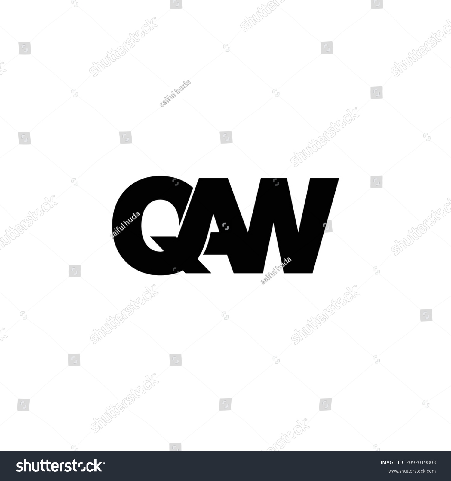 Qaw Letter Monogram Logo Design Vector Stock Vector (Royalty Free ...