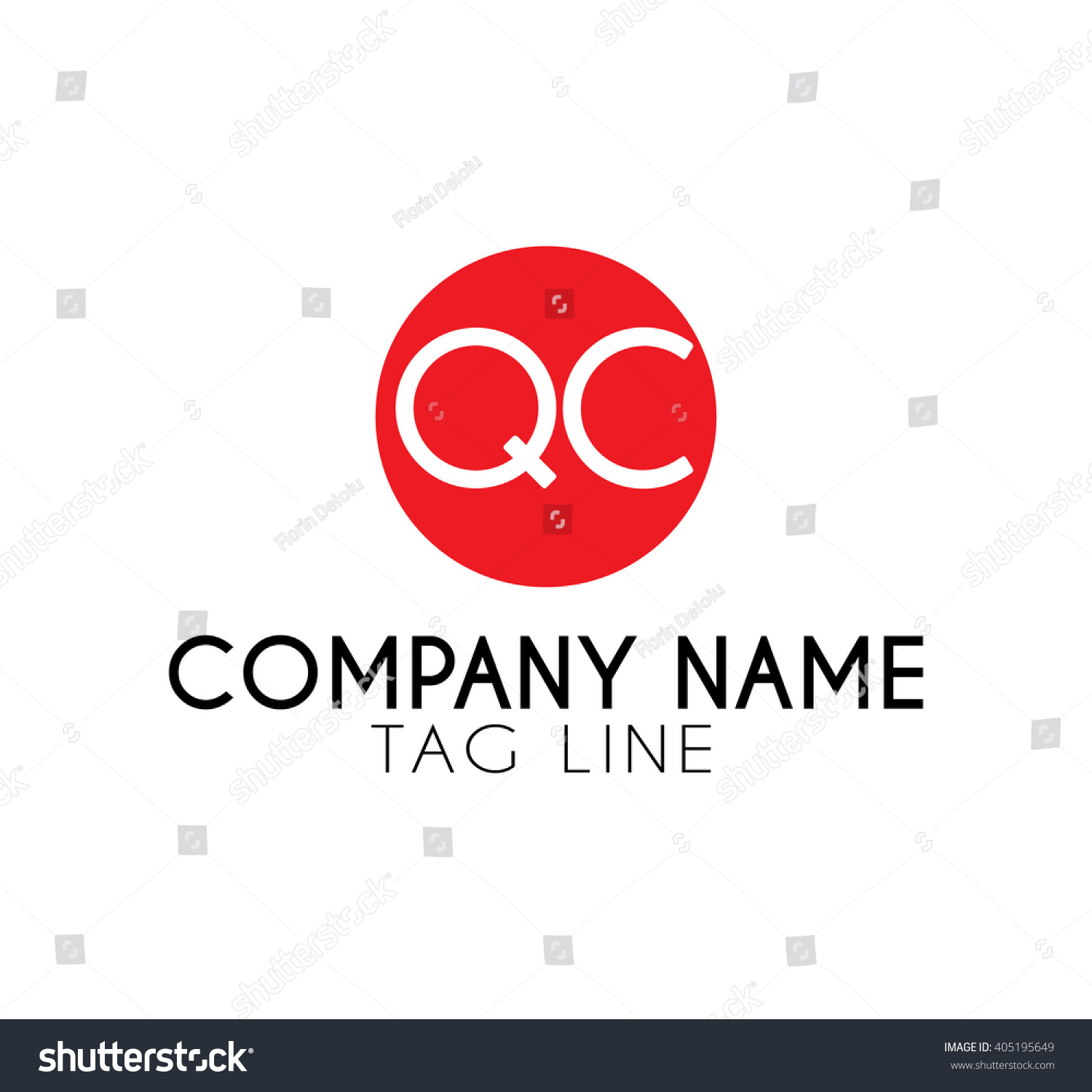 Qc Logo Stock Vector (Royalty Free) 405195649