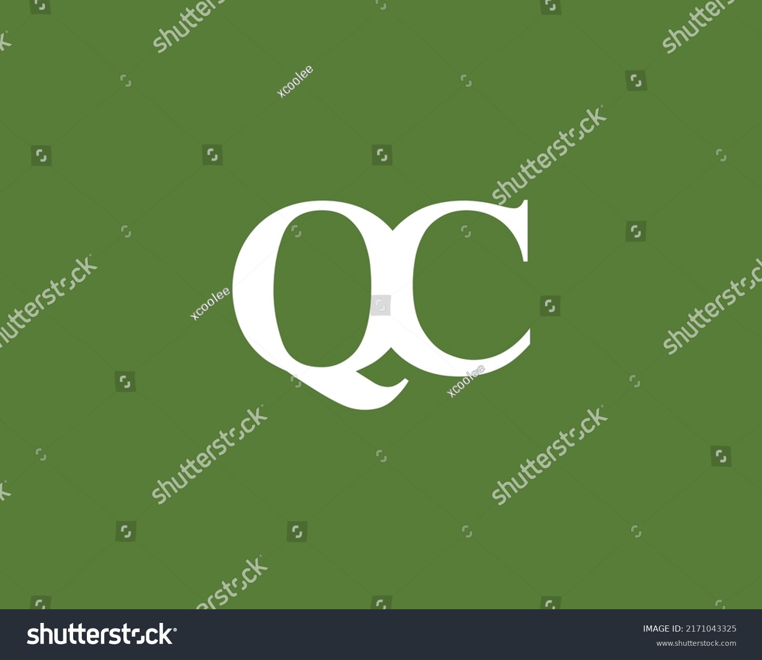 Qc Logo Design Vector Template Stock Vector (Royalty Free) 2171043325 ...