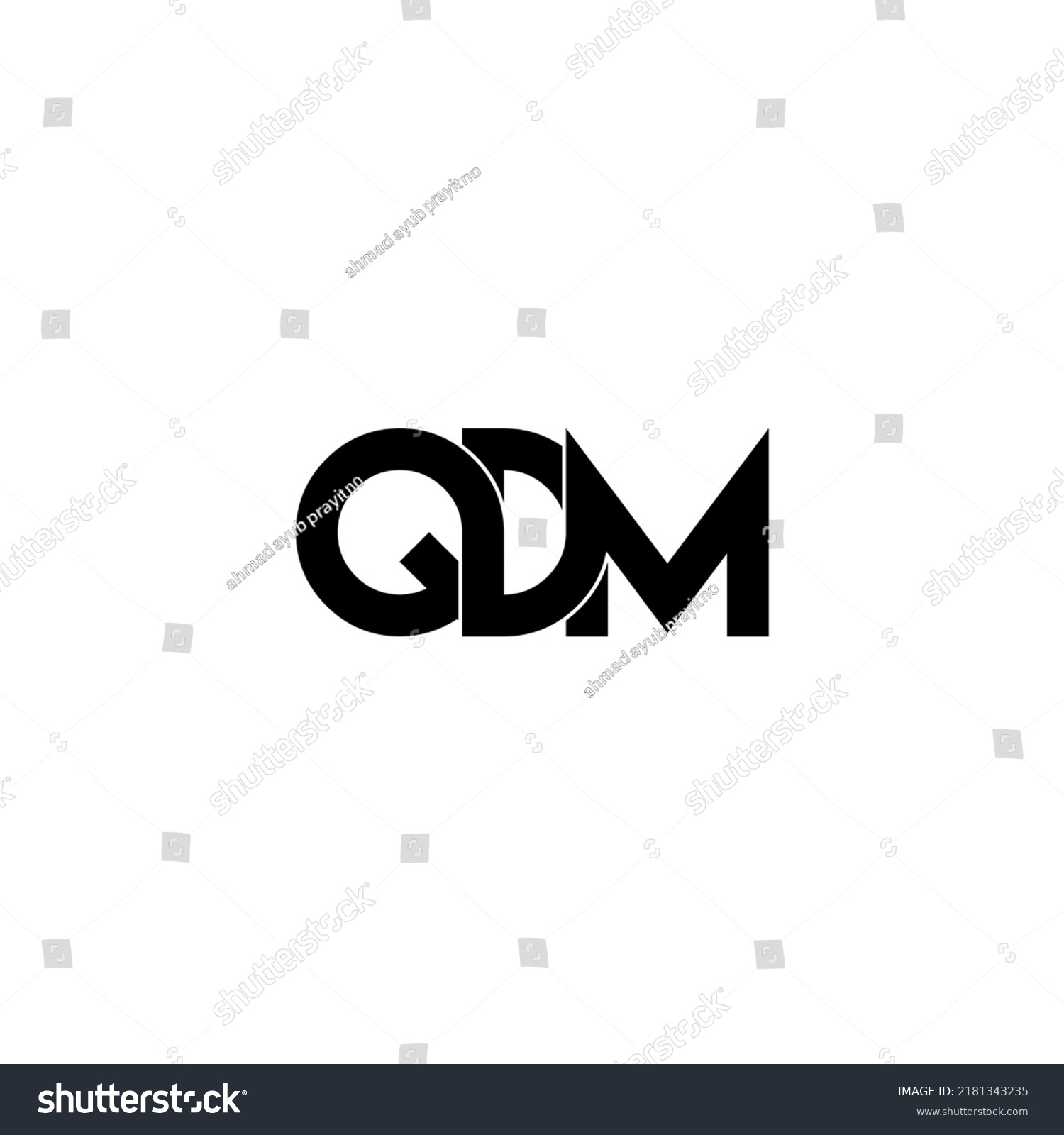 Qdm Initial Letter Monogram Logo Design Stock Vector (Royalty Free ...