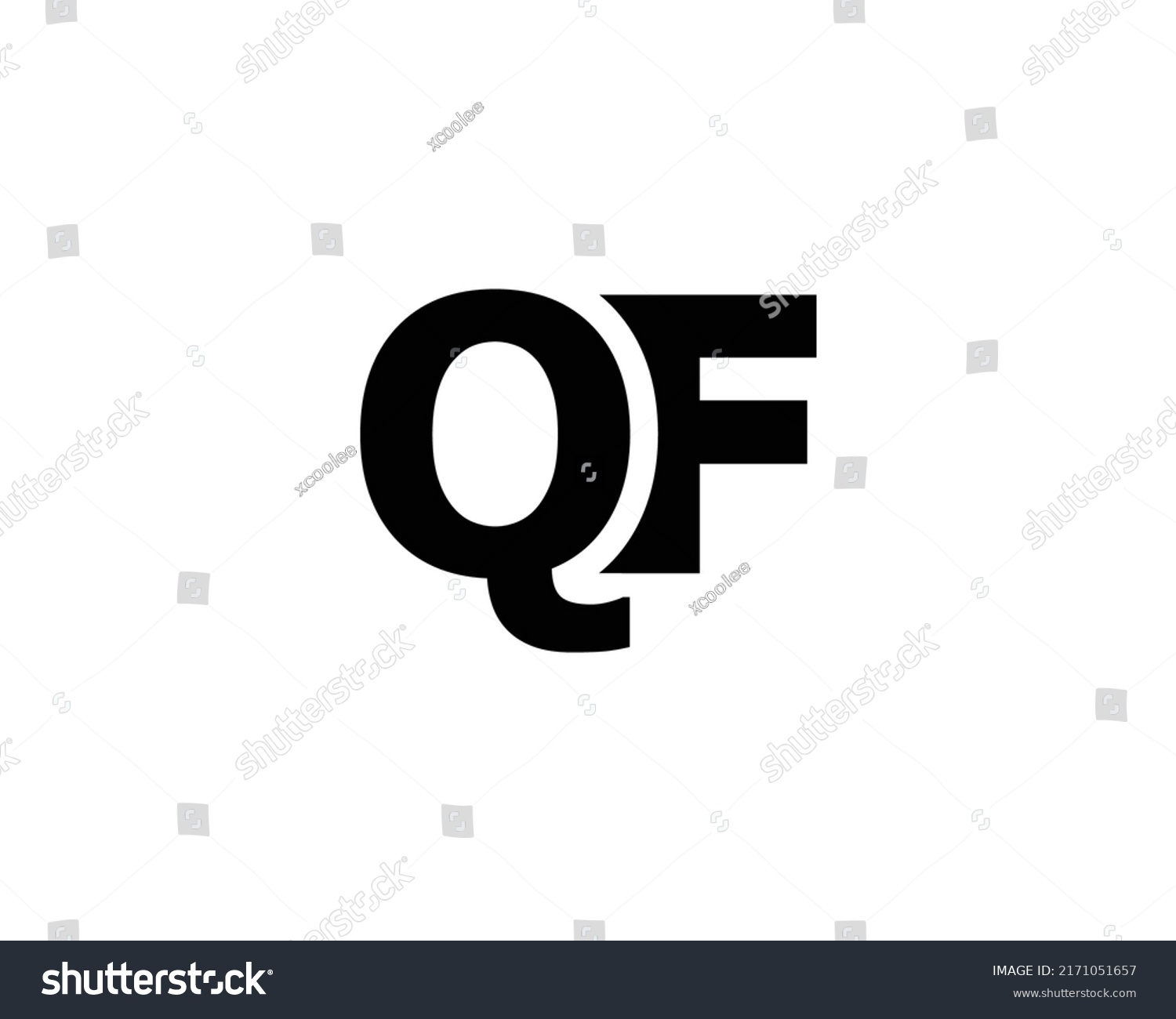 Qf Logo Design Vector Template Stock Vector (Royalty Free) 2171051657 ...