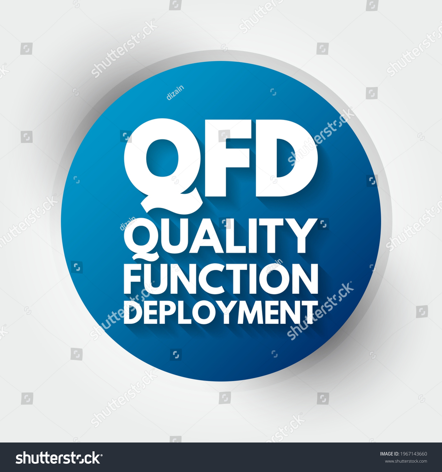 Qfd Quality Function Deployment Acronym Business Stock Vector (Royalty ...
