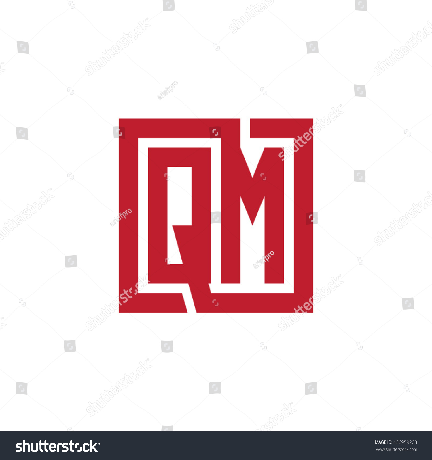 Qm Initial Letters Looping Linked Square 库存矢量图（免版税）436959208 | Shutterstock