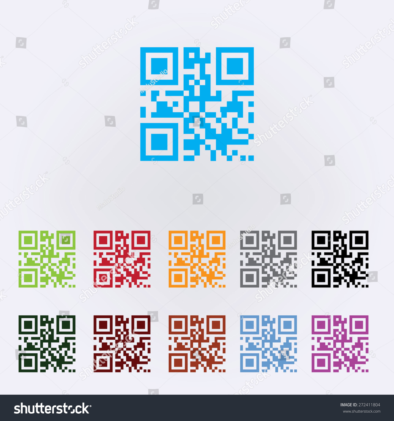 Qr Code Icon Color Vector Illustration: เวกเตอร์สต็อก (ปลอดค่าลิขสิทธิ์ ...