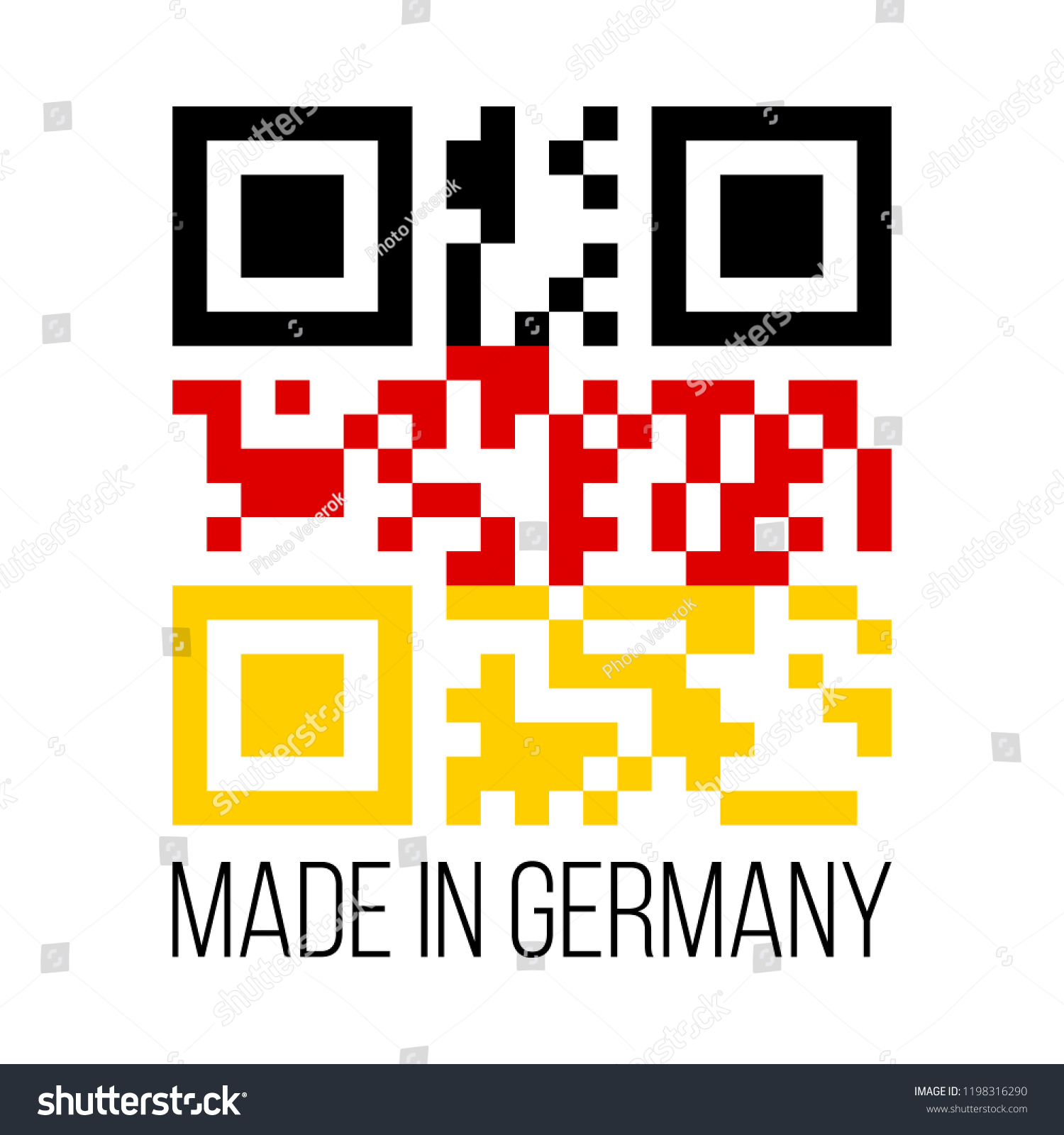 Qr Code Made Germany Vector Illustration Stock Vector (Royalty Free ...