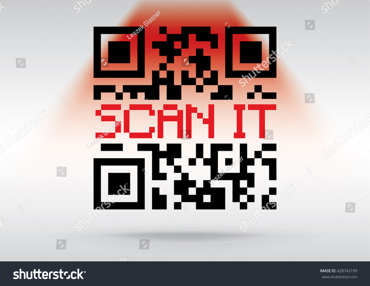 Qr Code Ready Scan Conceptual Vector Stock Vector (Royalty Free) 428742199