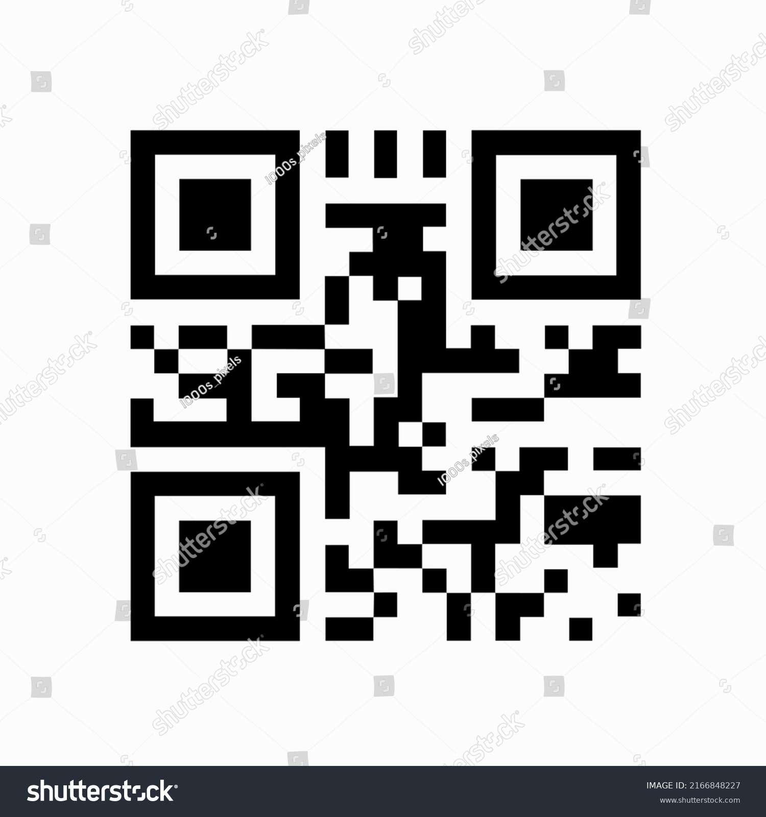 Qr Code Sample Vector Smartphone Scanning Stock Vector (Royalty Free ...