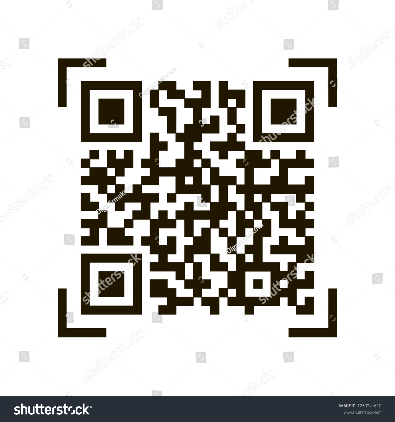 QR-Code. Beispiel für qr-Codesymbol. Vektorgrafik einzeln: Stock ...