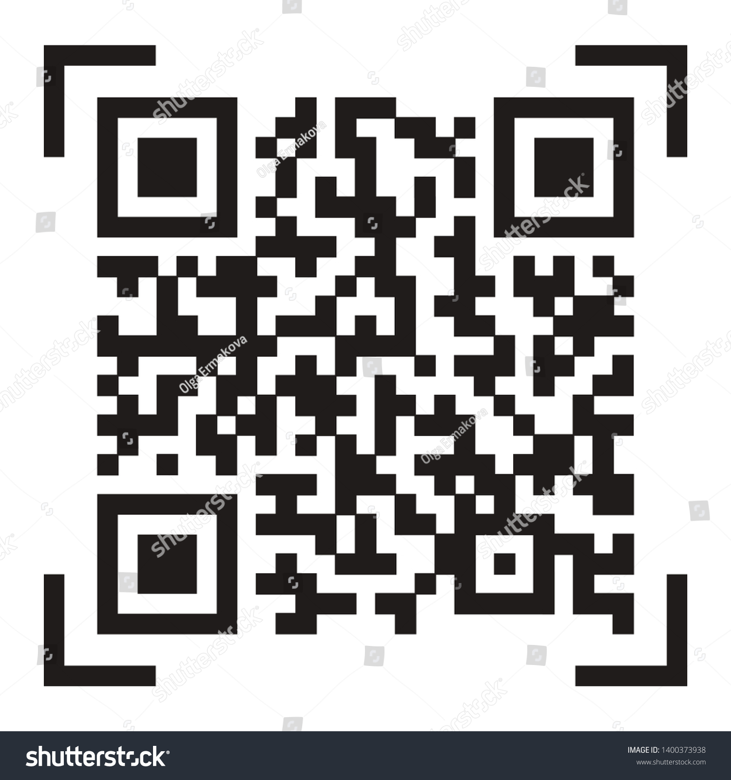 Qr Code Sample Qr Code Icon Stock Vector (Royalty Free) 1400373938 ...