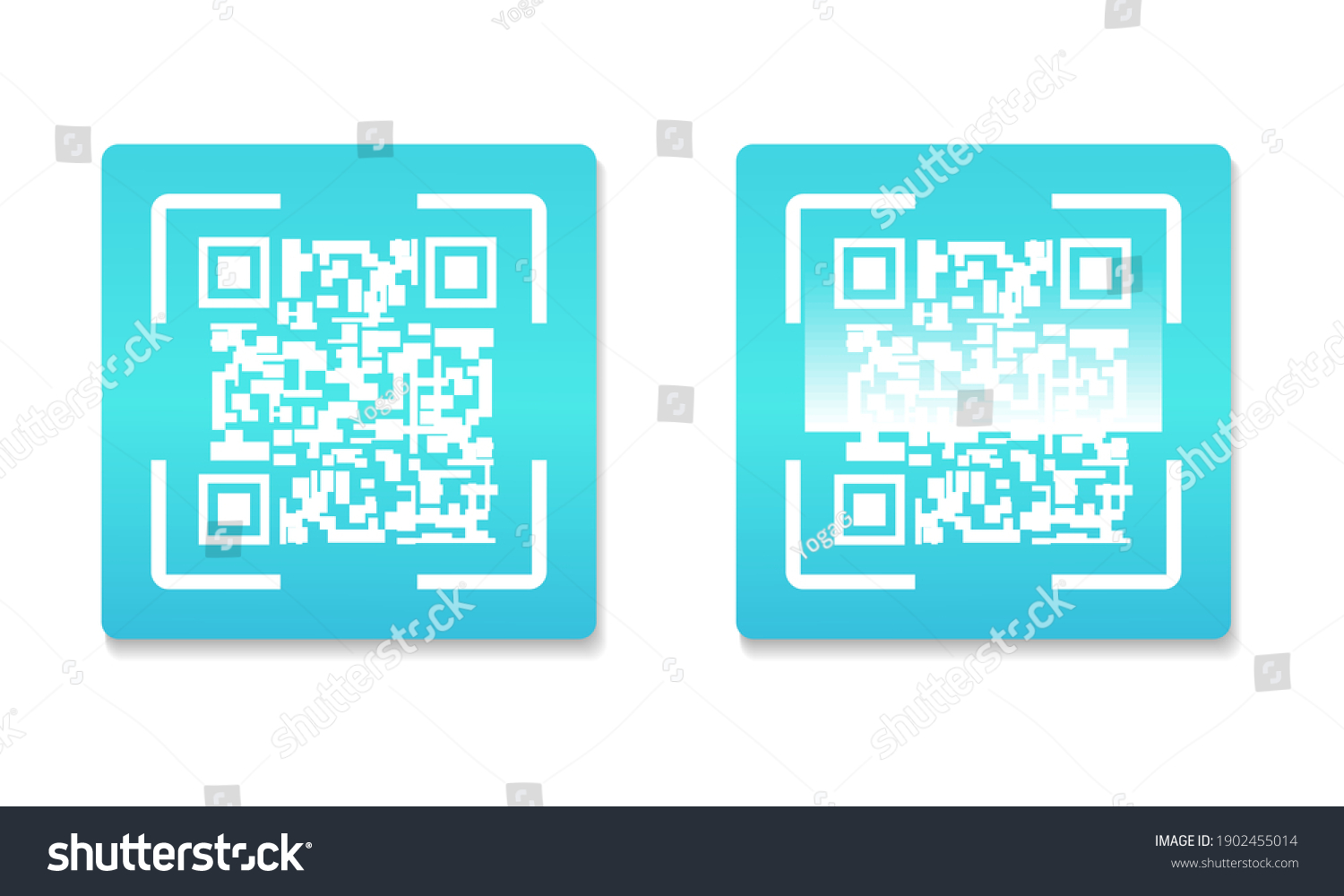Análisis de código QR. Firma de: vector de stock (libre de regalías ...