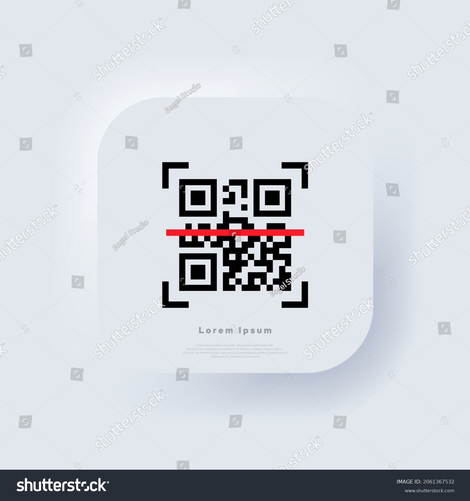 Qr Code Scanning Scan Me Read Stock Vector Royalty Free 2061367532 Shutterstock