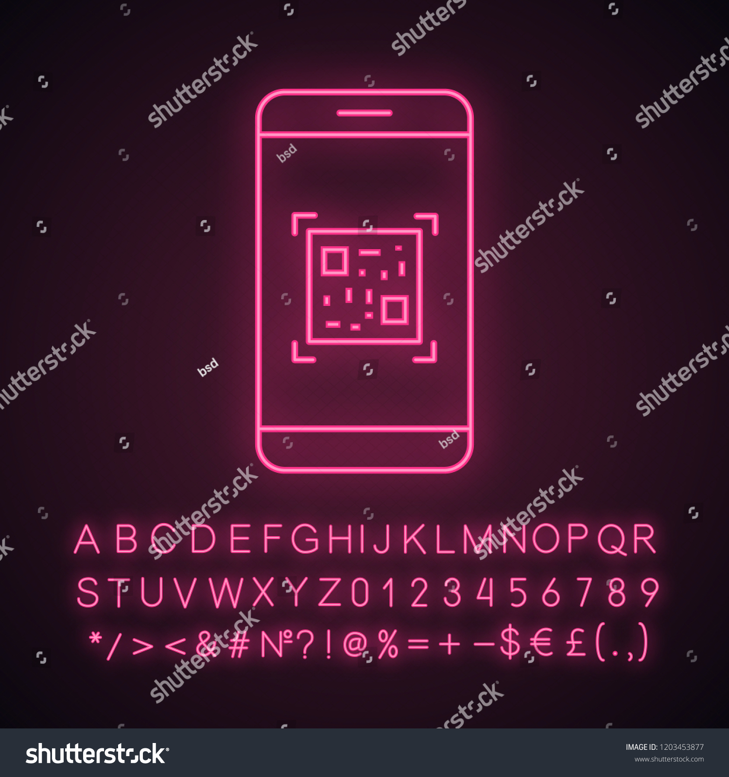 Qr Code Scanning Smartphone App Neon: เวกเตอร์สต็อก (ปลอดค่าลิขสิทธิ์ ... Qr Code Scanning Smartphone App Neon: เวกเตอร์สต็อก (ปลอดค่าลิขสิทธิ์ ...