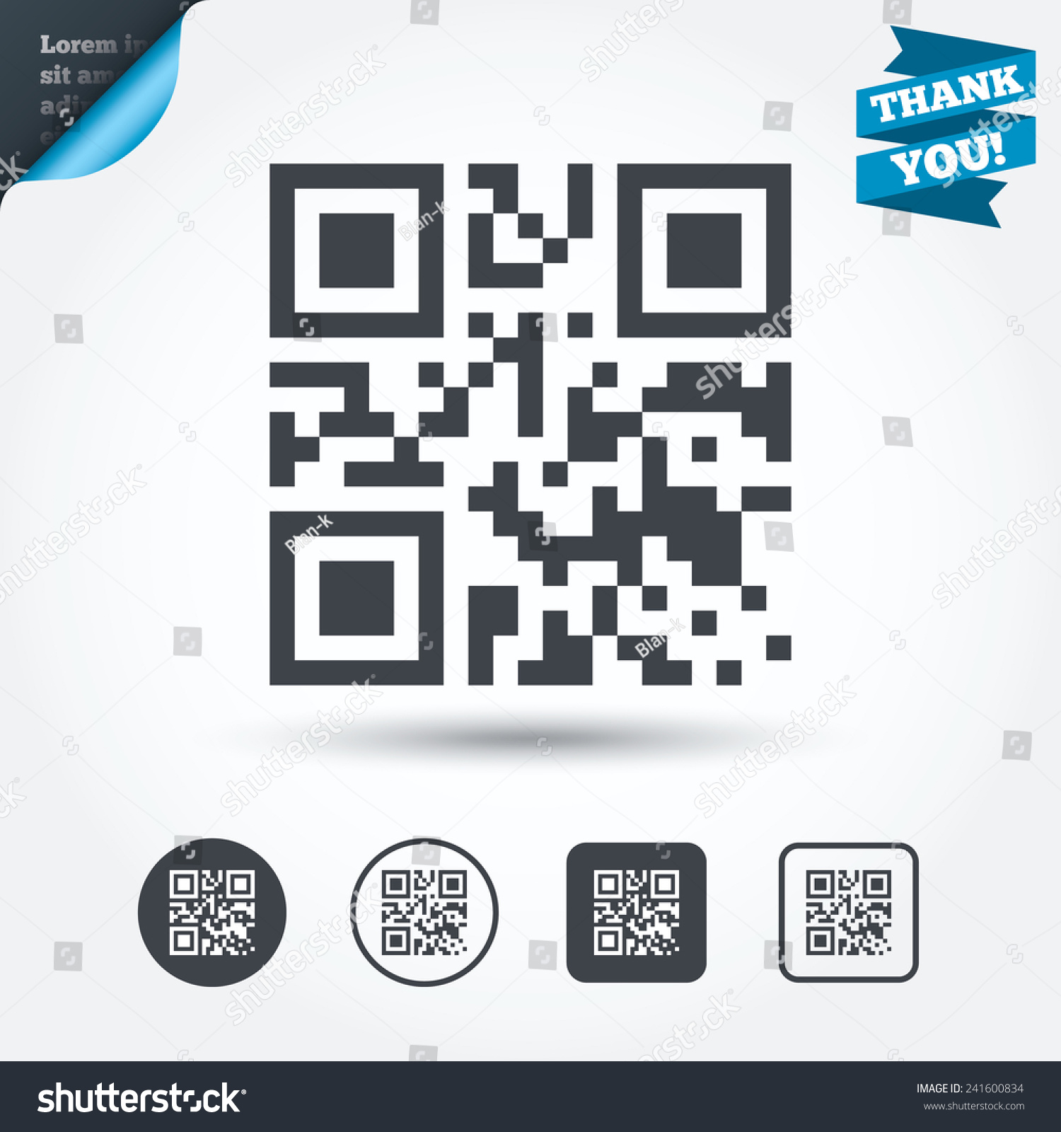 Qr Code Sign Icon Scan Code Stock Vector (Royalty Free) 241600834