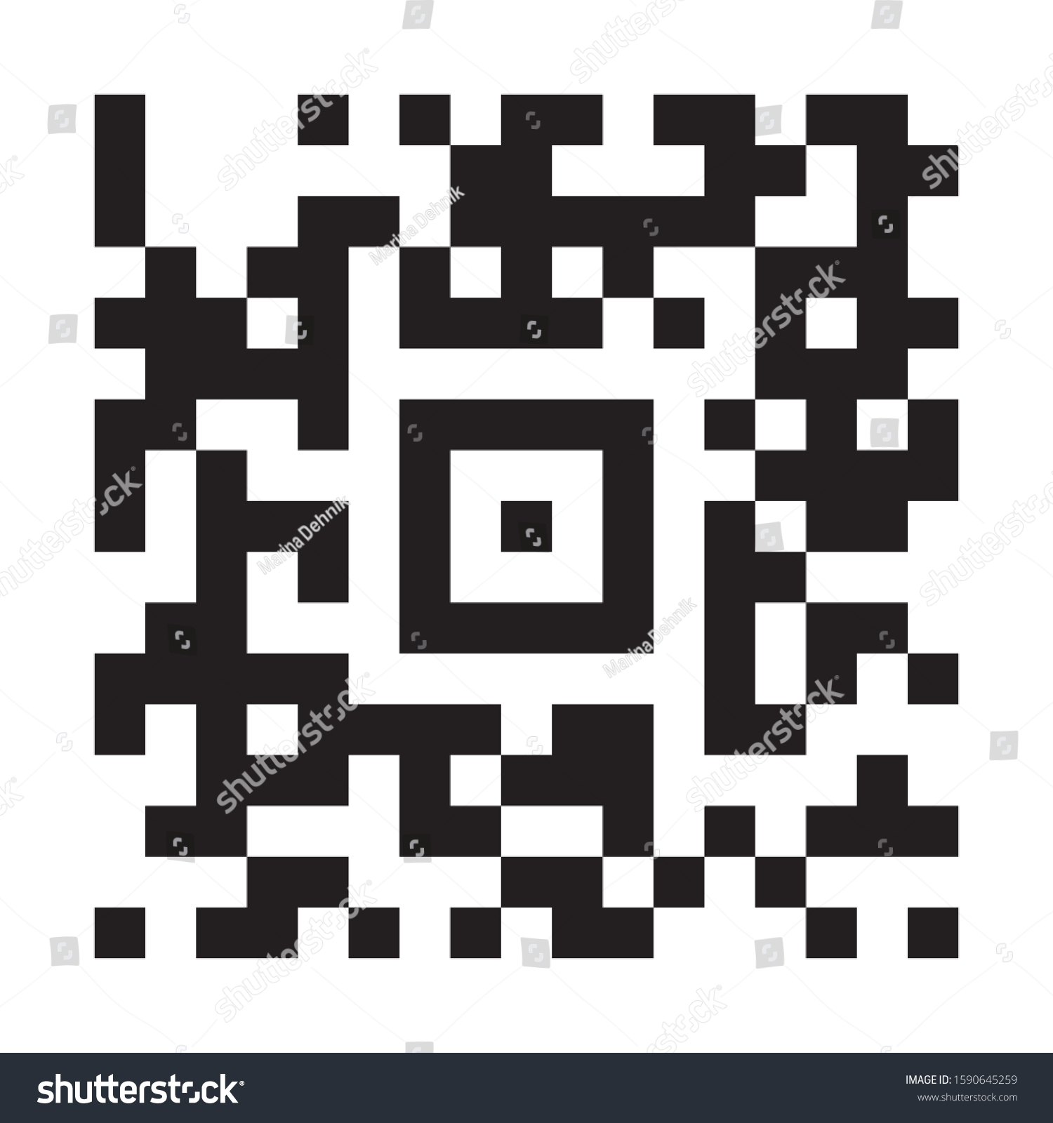 Qr Code Symbol Qrcode Icon Template 库存矢量图（免版税）1590645259 | Shutterstock