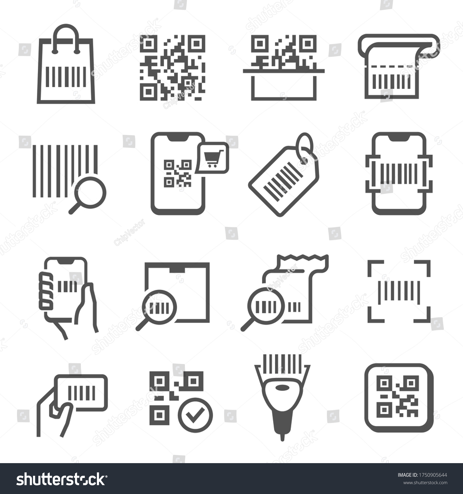 QR, análisis de código de matriz,: vector de stock (libre de regalías ...