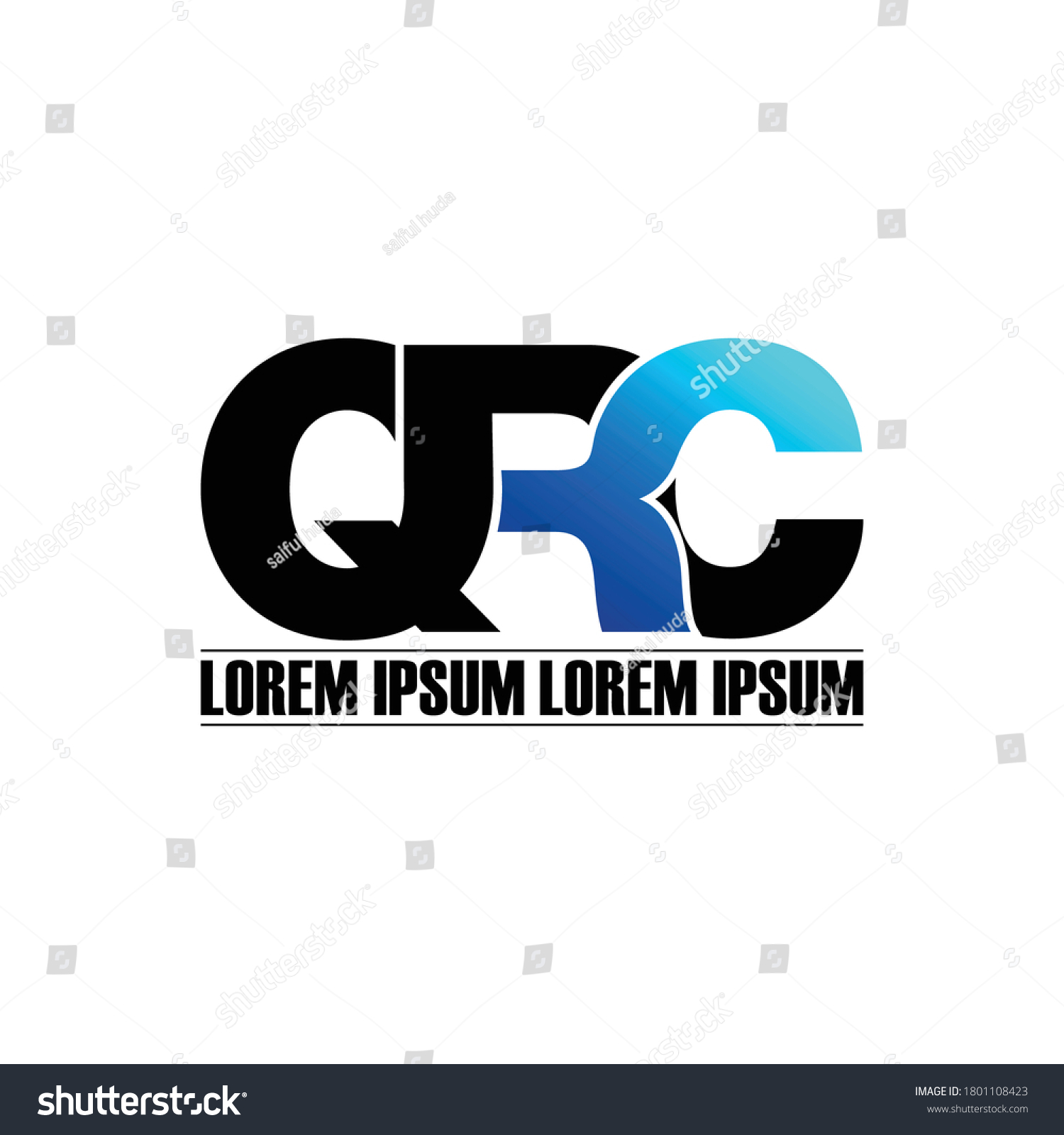 Qrc Letter Monogram Logo Design Vector: เวกเตอร์สต็อก (ปลอดค่าลิขสิทธิ์ ...