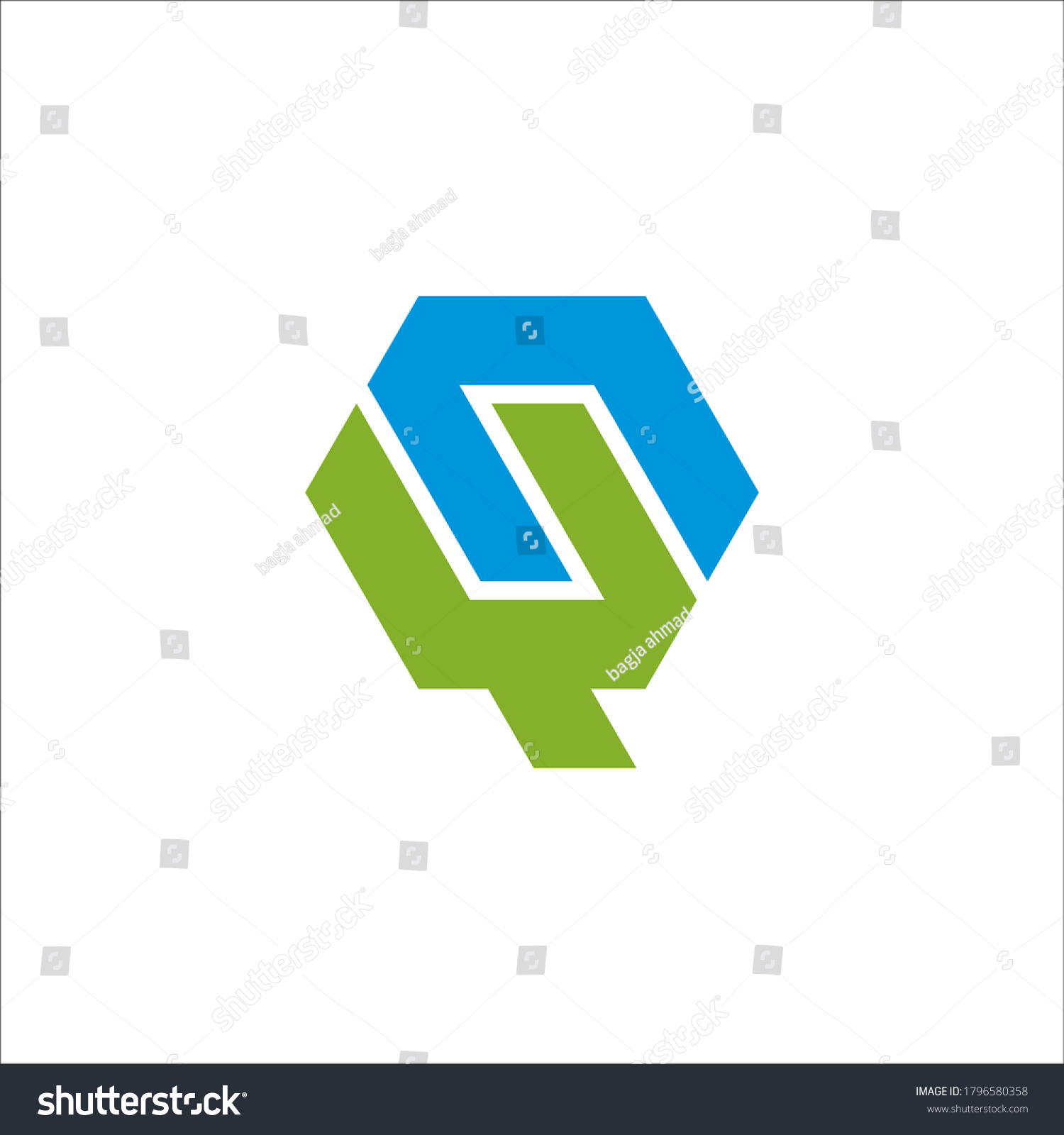 Qs Logo Design Vector Sign Stock Vector (Royalty Free) 1796580358