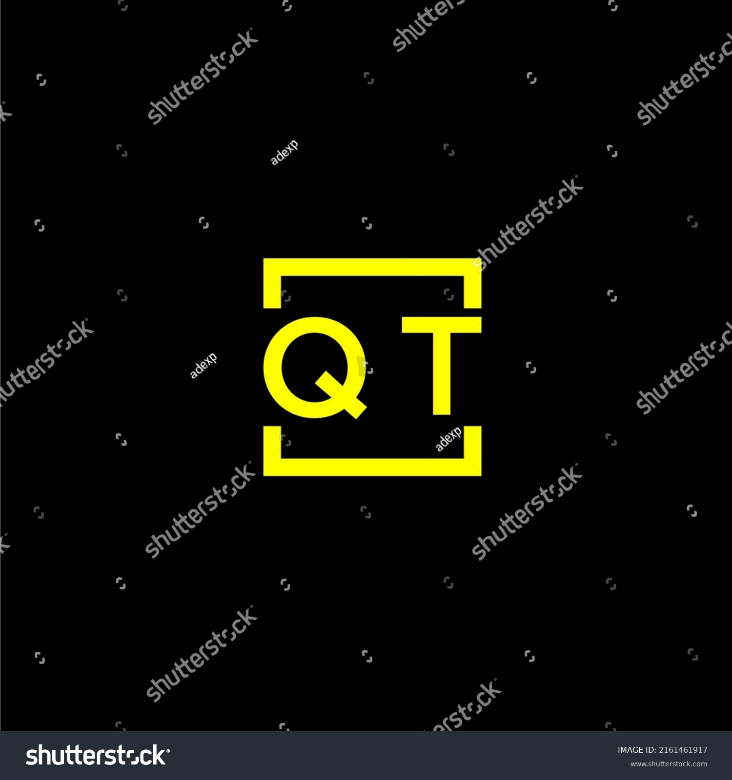 Qt Initial Monogram Logo Square Style Stock Vector (Royalty Free ...