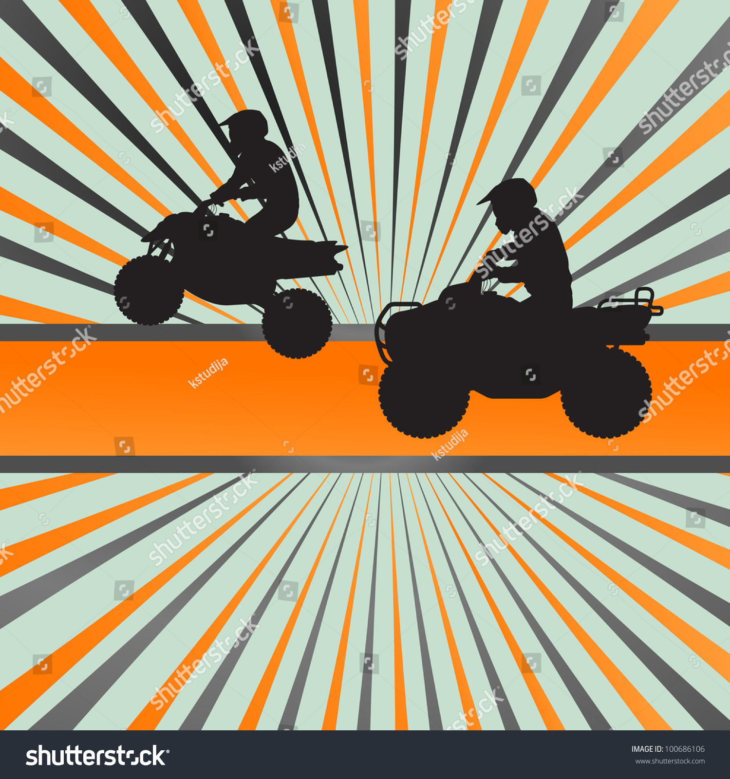 Quad Bike Silhouette Vector Background 库存矢量图（免版税）100686106 | Shutterstock
