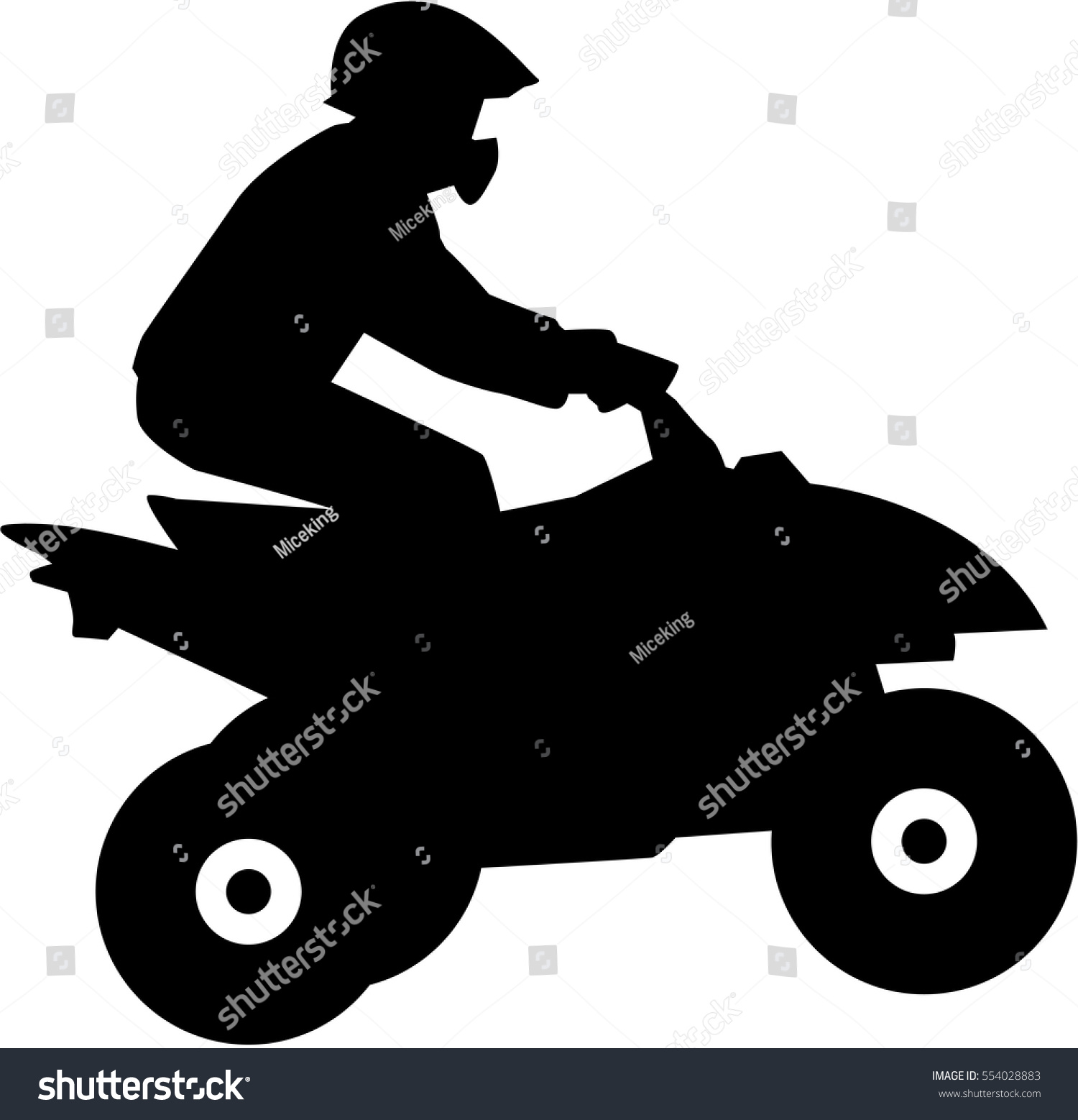 Quad Driver Silhouette Stock Vector (Royalty Free) 554028883