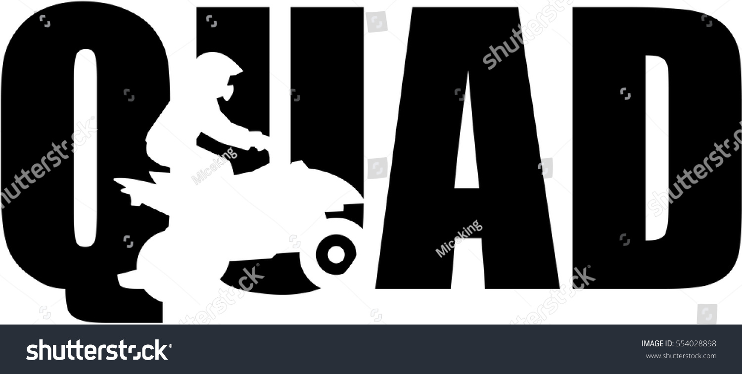 Quad Word Cutout Stock Vector (Royalty Free) 554028898 | Shutterstock