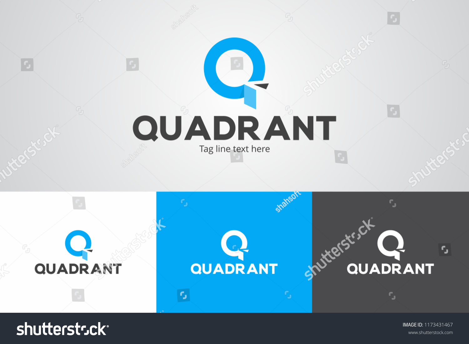 Quadrant Logo Design Template Stock Vector (Royalty Free) 1173431467 ...