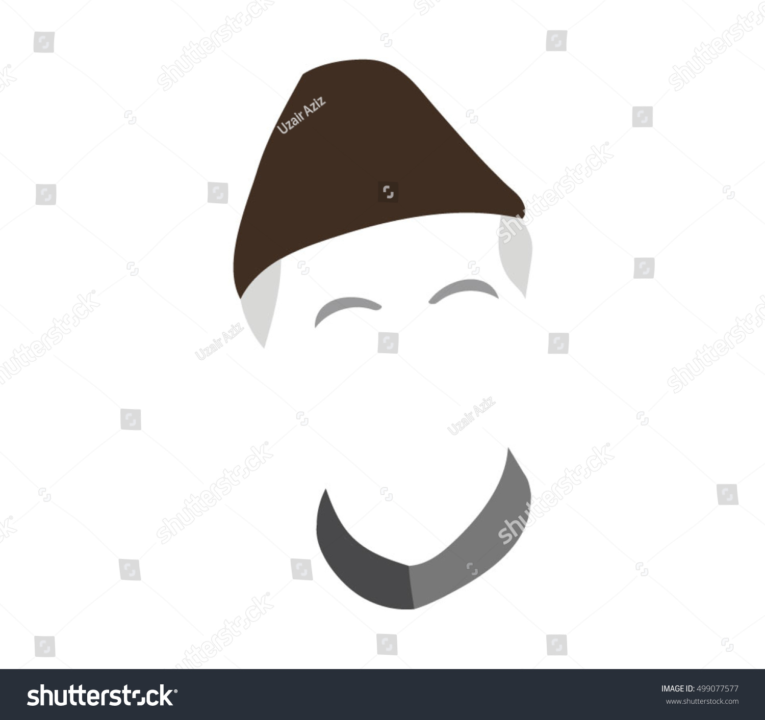 Quaid E Azam Flat Icon Stock Vector (Royalty Free) 499077577