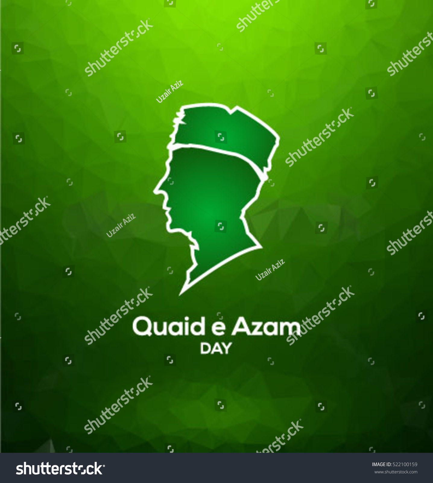 Quaid E Azam Flat Icon Polygon Stock Vector (Royalty Free) 522100159