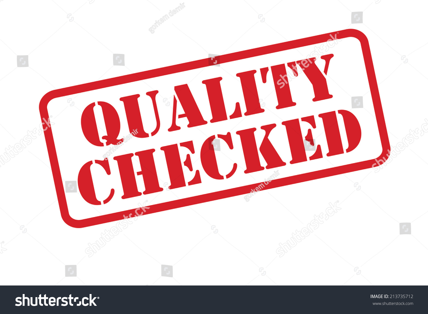 Quality Checked Red Rubber Stamp Vector Stock Vector (Royalty Free ...