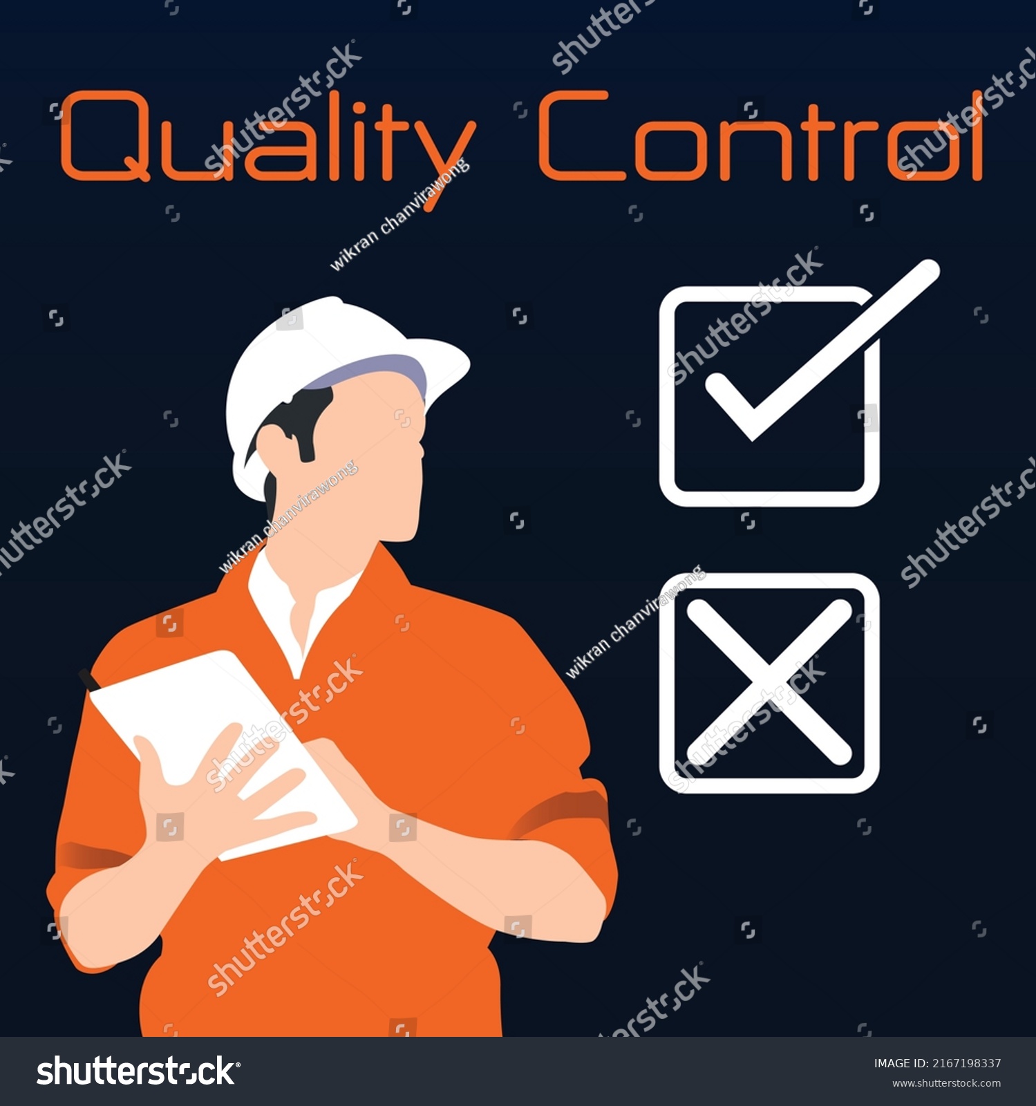 Quality Control Banner Vector Illustration Stock Vector (Royalty Free ...