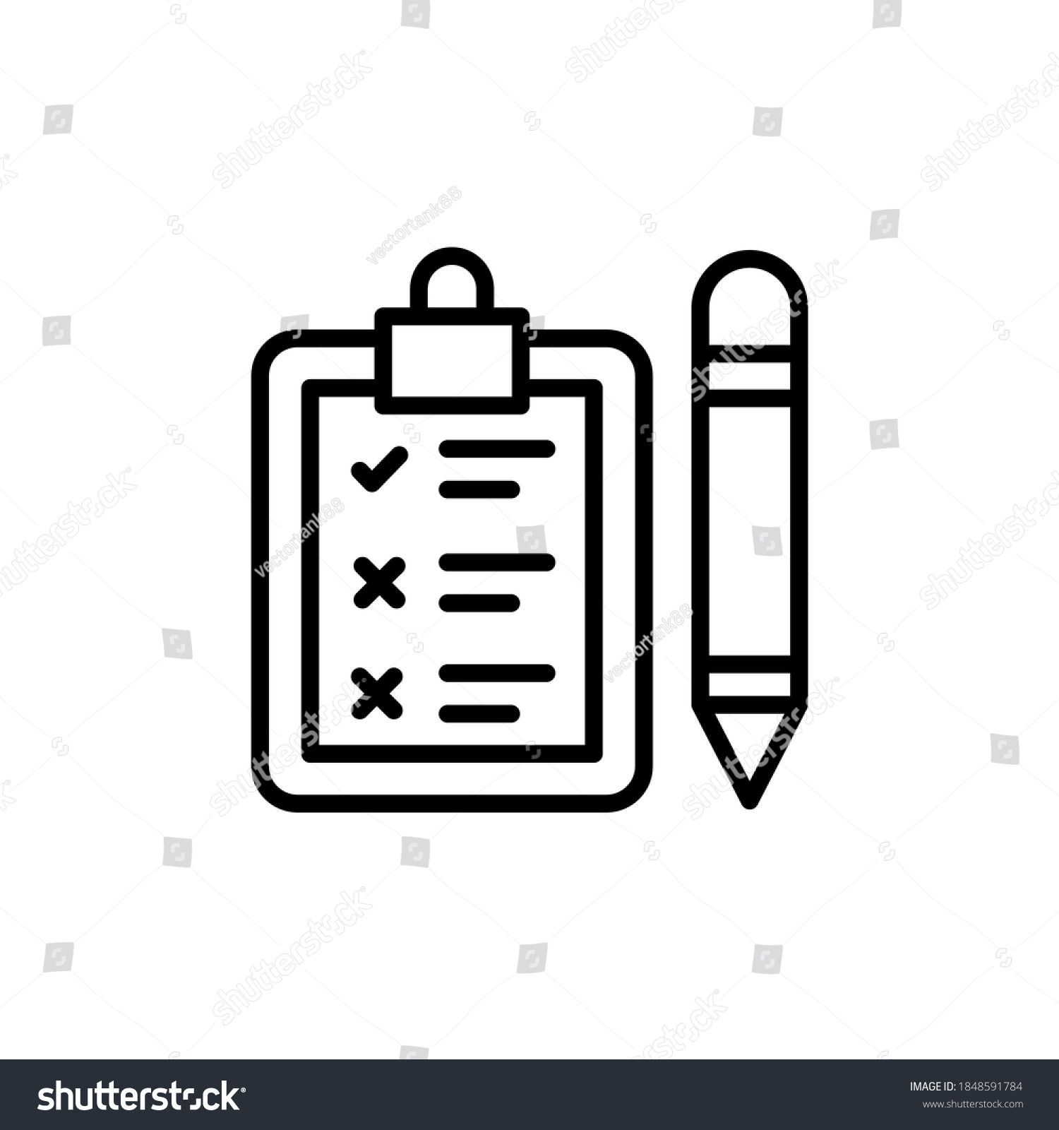 Quality Control Checklist Icon Vector Logotype Stock Vector (Royalty ...