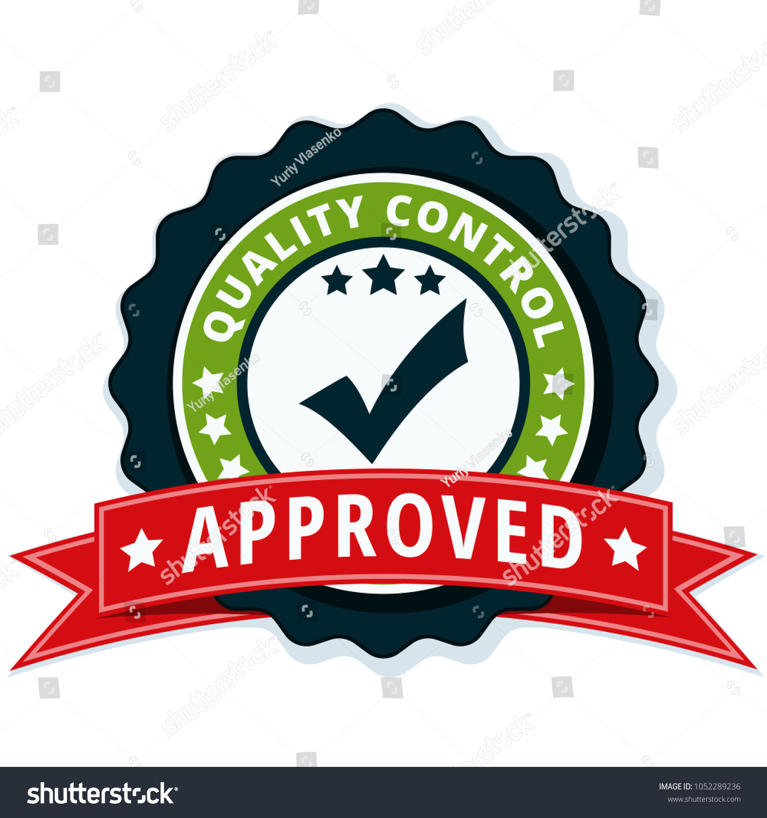Quality Control Checkmark Label Illustration Stock Vector (Royalty Free ...