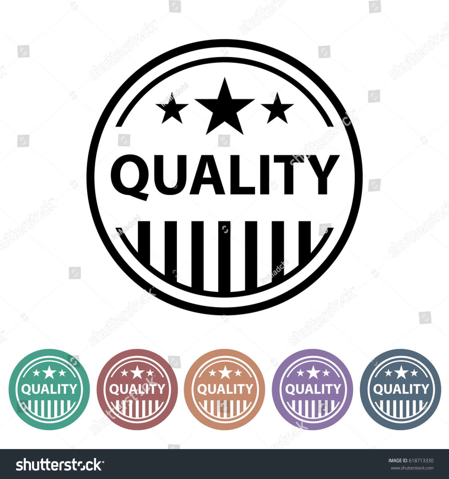 Quality Control Icons Setvector Illustration Stock Vector (Royalty Free ...