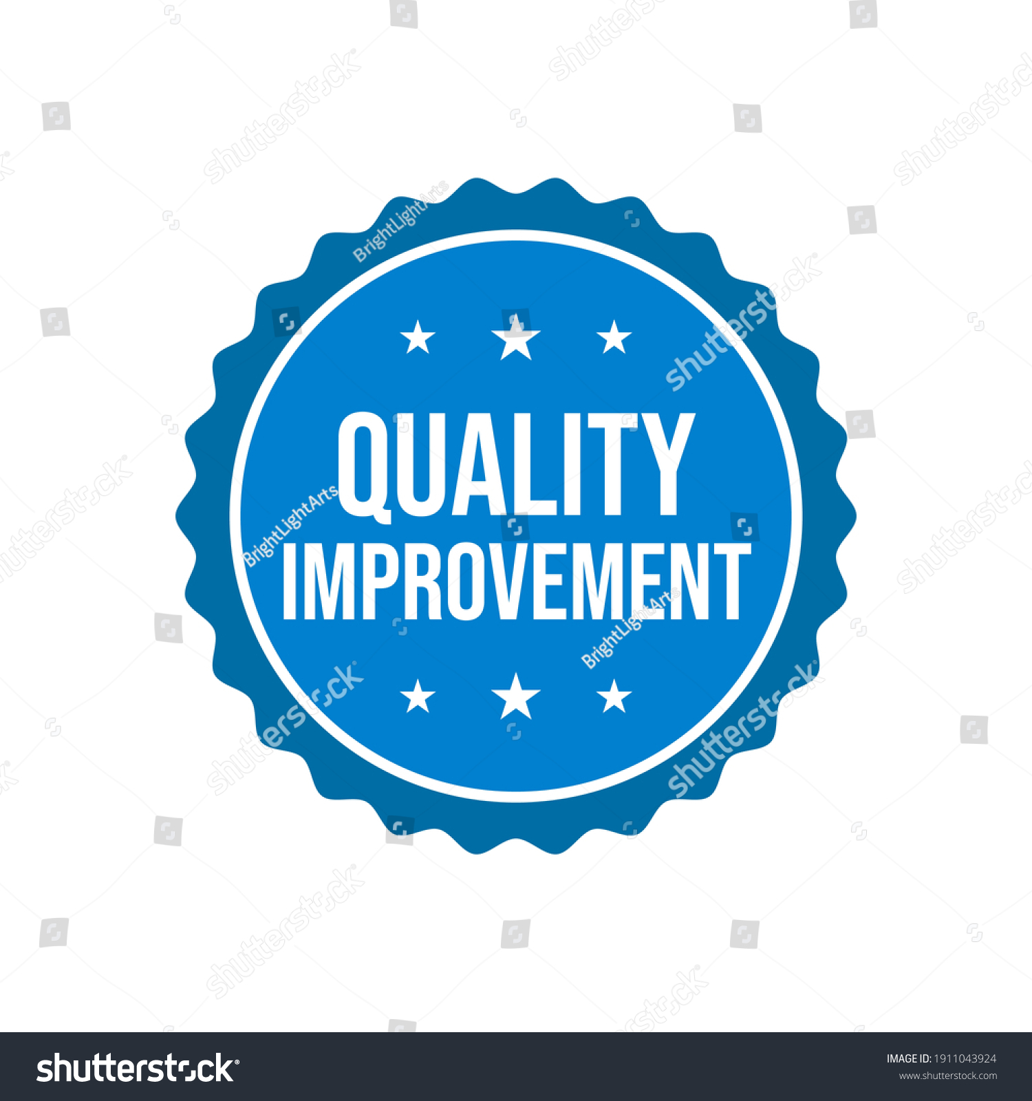 Quality Improvement Icon Label Design Vector Stock Vector (Royalty Free ...