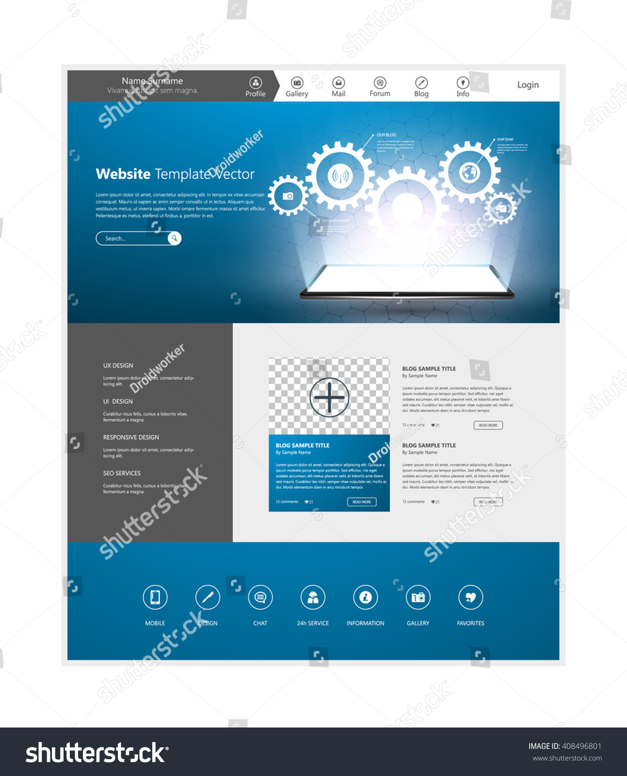 Quality Website Template Vector Eps10 Modern Stock Vector (Royalty Free ...