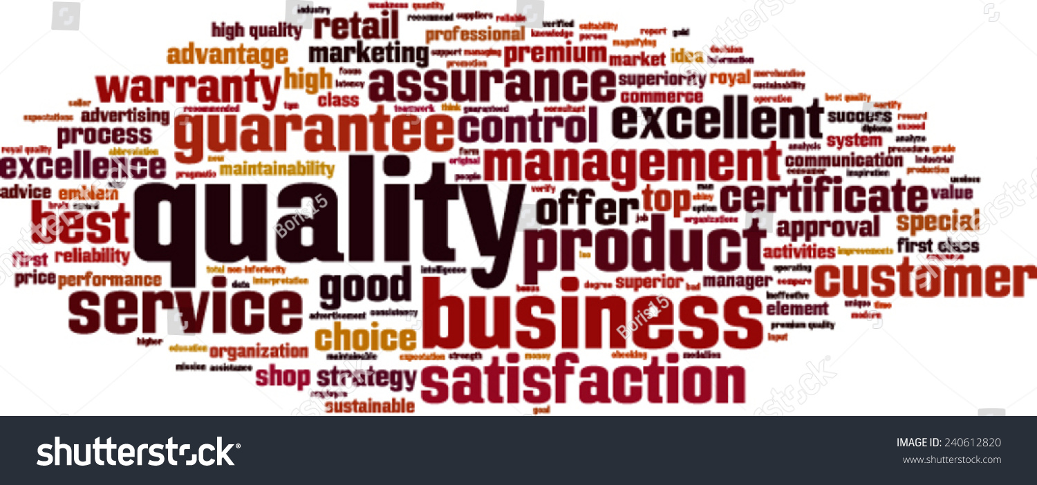 Quality Word Cloud Concept Vector Illustration Stock Vector (Royalty ...