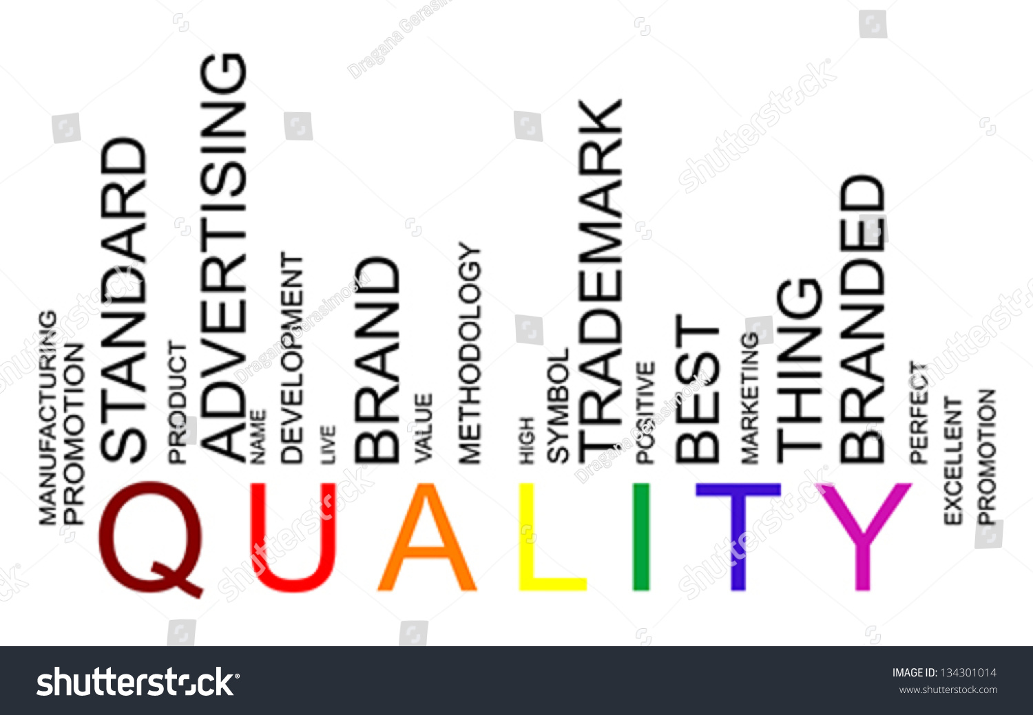 Quality Word Tag Cloud Concept Barcode Stock Vector (Royalty Free ...