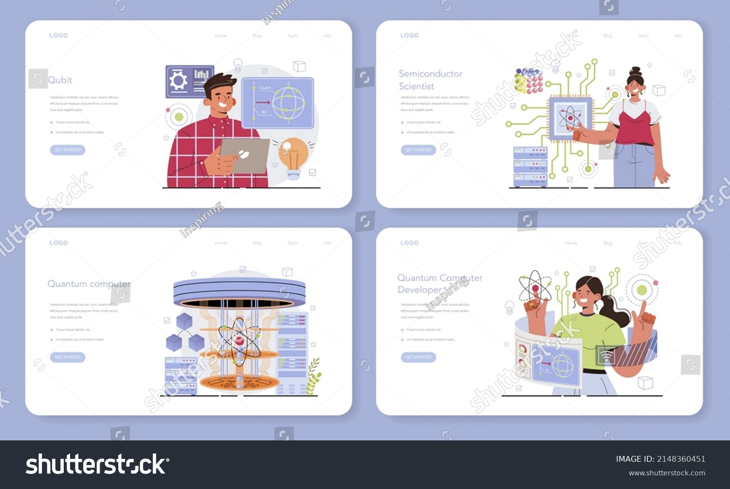 Quantum Computer Developing Web Banner Landing Stock Vector (Royalty Free) 2148360451 | Shutterstock