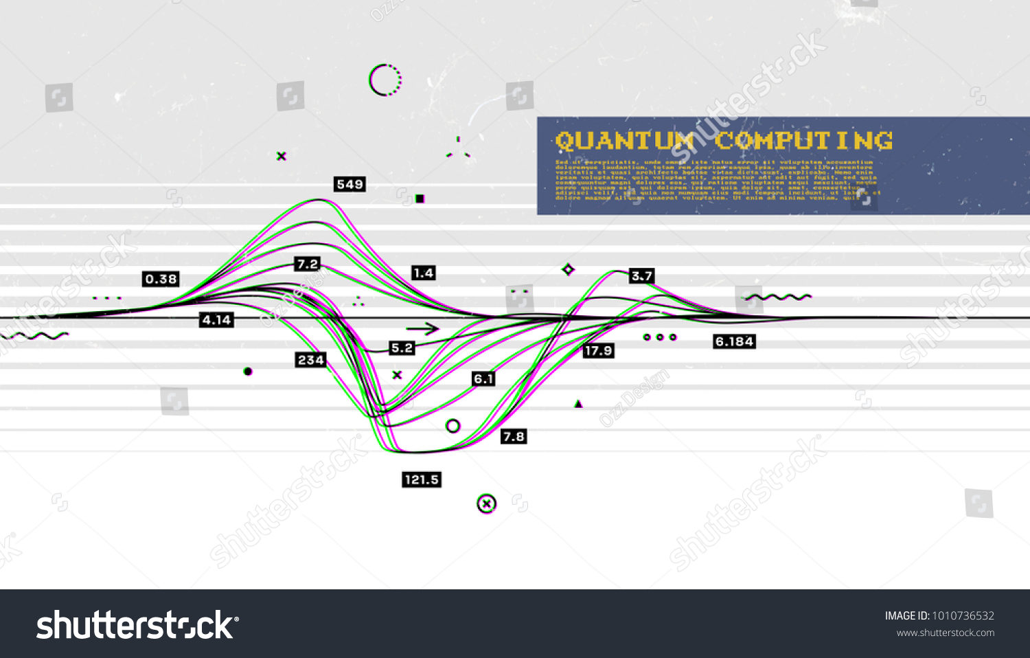 Quantum Computing Signal Cryptography Trendy Information Stock Vector ...