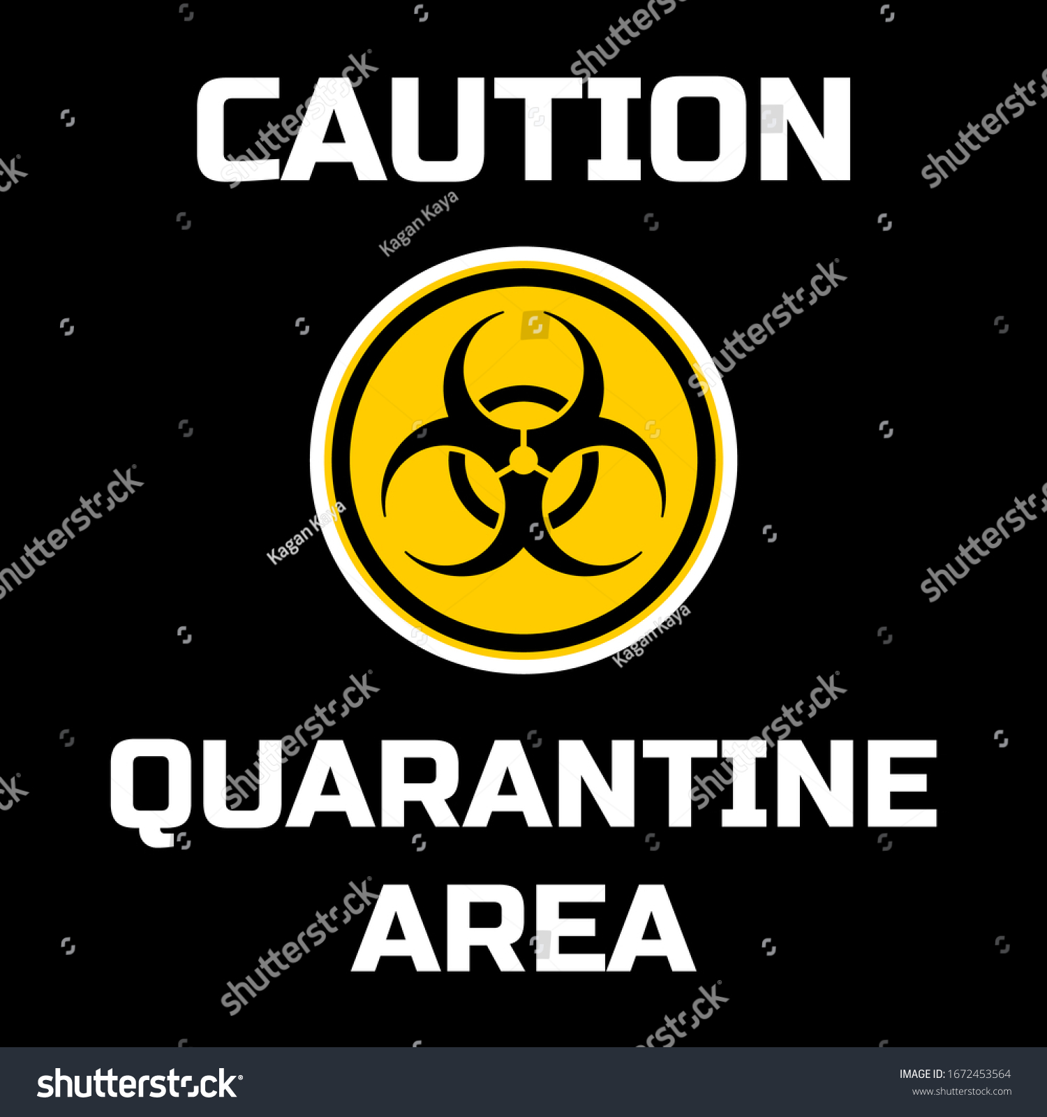 Quarantine Area Warning Sign Vector Image Stock Vector (Royalty Free ...