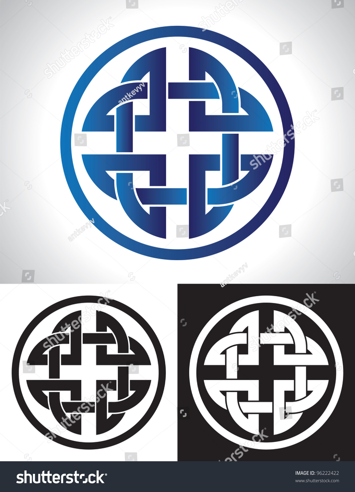 Quaternary Celtic Knot Vector Illustration: vector de stock (libre de ...