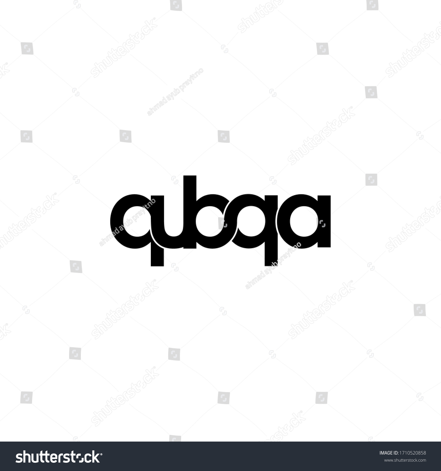 Qubqa Letter Original Monogram Logo Design Stock Vector (Royalty Free ...