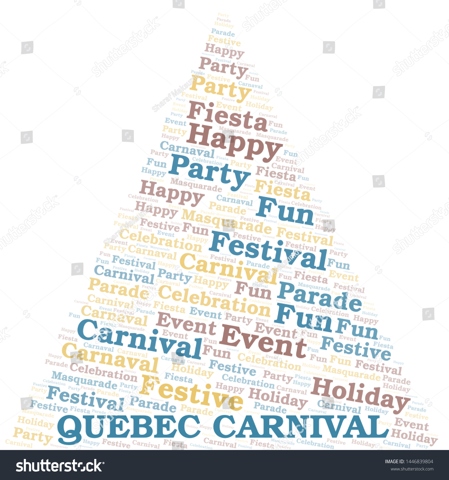 Quebec Carnival Word Cloud Vector Made Stock Vector (Royalty Free ...