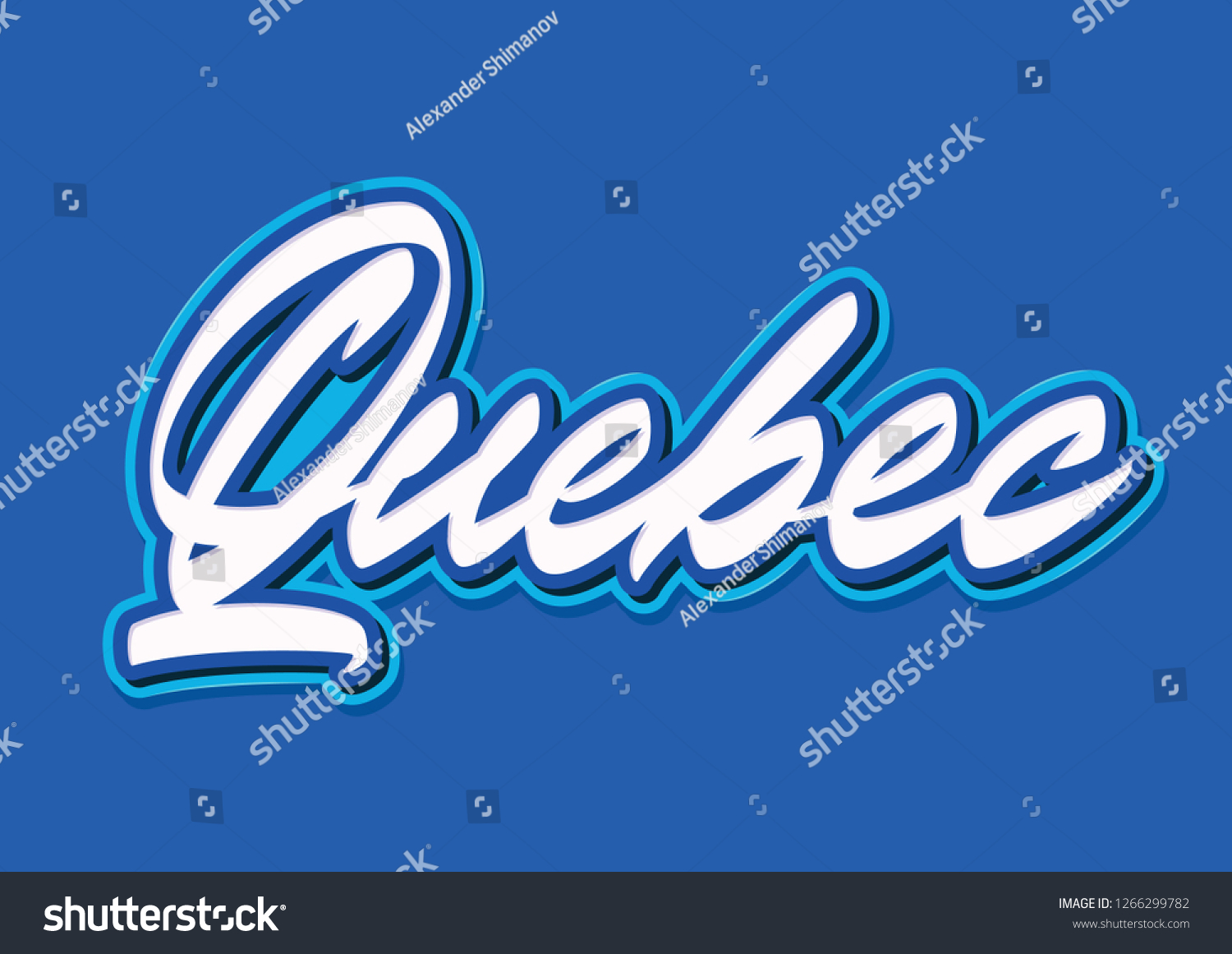 Quebec Vector Lettering Logo: vector de stock (libre de regalías ...