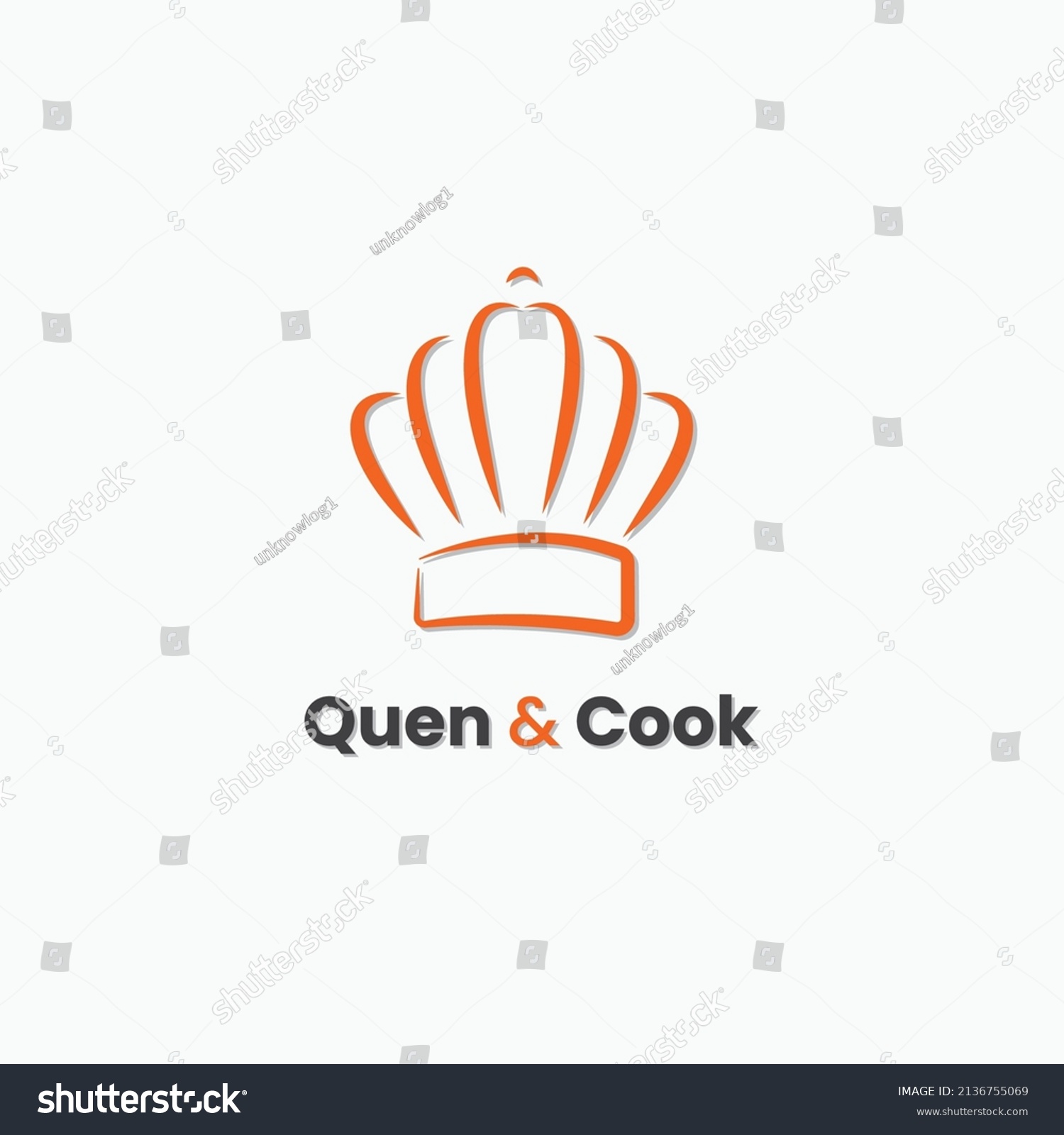 Queen Cook Logo Design Template Stock Vector (Royalty Free) 2136755069 ...