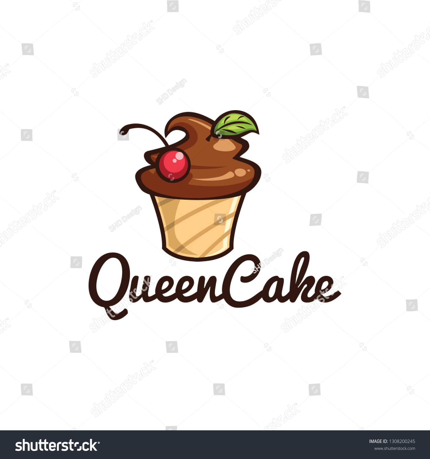 Queen Cake Logo Stock Vector (Royalty Free) 1308200245 | Shutterstock
