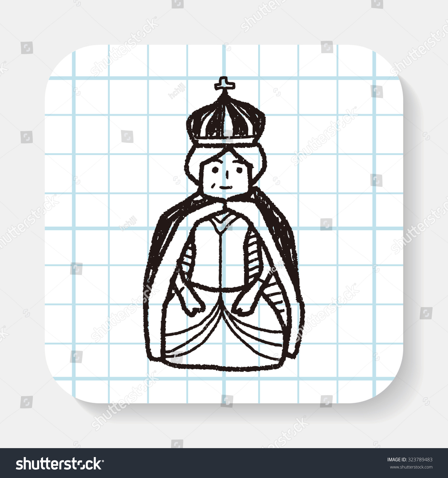 Queen Doodle Stock Vector (Royalty Free) 323789483