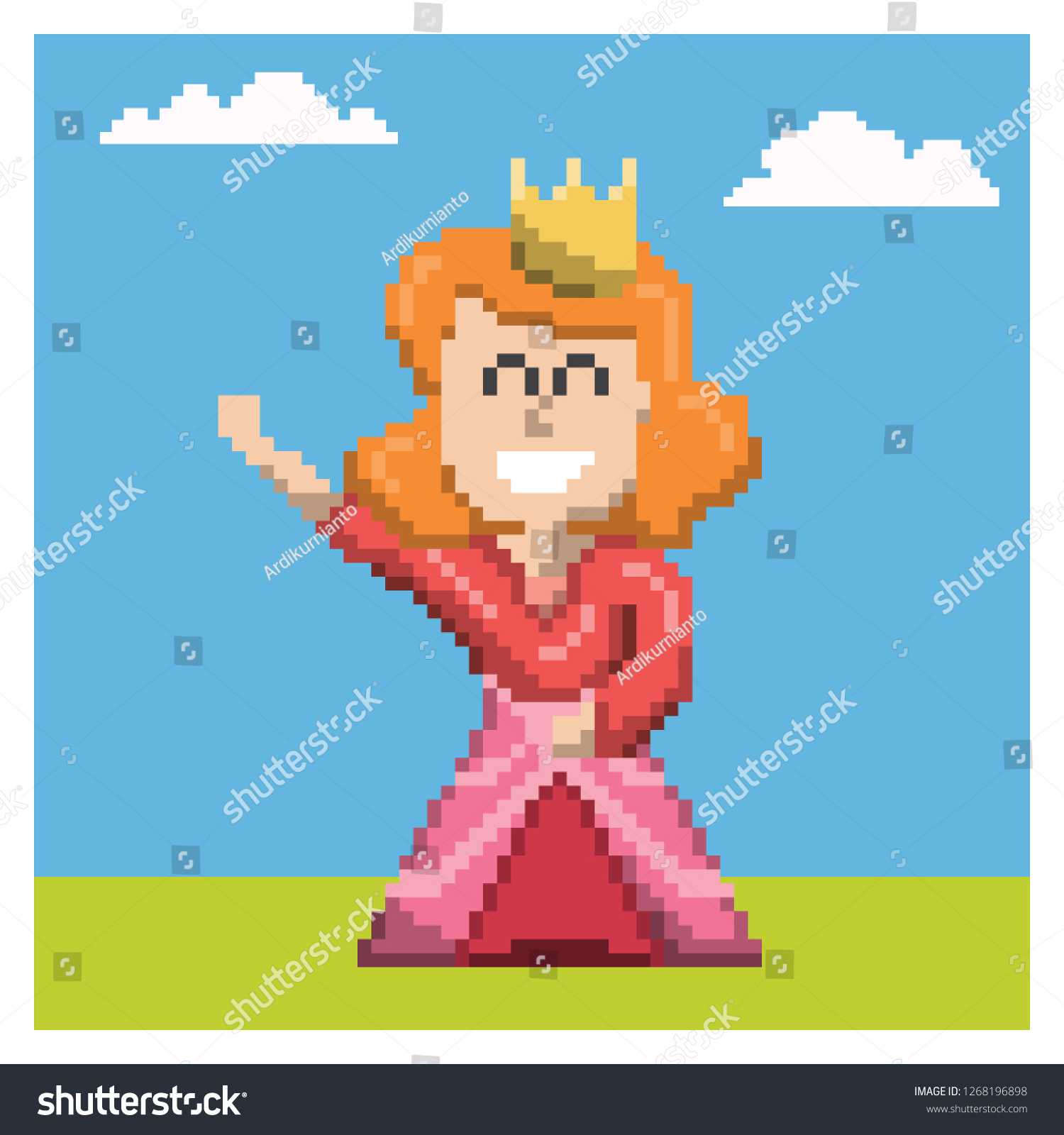 Queen Pixel Art: เวกเตอร์สต็อก (ปลอดค่าลิขสิทธิ์) 1268196898 | Shutterstock